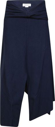 Victoria Beckham Femme, Jupes, Bleu, Taille: 40 FR Gonna Midi Dettaglio Avvitato