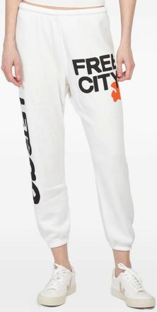 Freecity Jogginghose mit grafischem Print - Nude