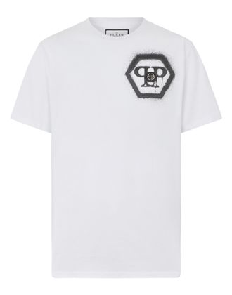 Philipp Plein Round Neck T-Shirt Spray Hexagon