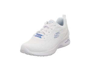 Skechers Skech-AIR Dynamight Cozy TIME f&uuml;r Damen, Wei&szlig;er Strick, Blauer Rand, 41 EU