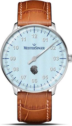 MeisterSinger Edition Johann Strau&szlig; Neo Hellblau, 36mm, Limitiert auf 75 St&uuml;ck, Schweizer Automatikwerk Herrenuhr ED-NES-STRAUSS
