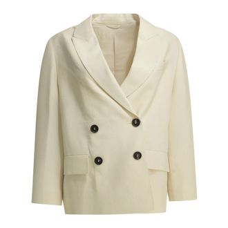 Brunello Cucinelli Zweireihiger Blazer - - Jackets - Herren - Beige - XS