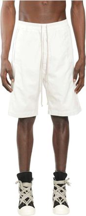 Rick Owens Homme, Shorts, Blanc, Taille: M Wide Pusher Shorts
