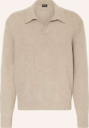Ermenegildo Zegna Zegna Strick-Poloshirt Aus Cashmere beige