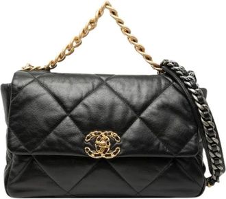 Chanel Pre-owned Sac Bandouli&egrave;re Grand Mod&egrave;le 19 - Femme - Pre-owned - Noir - Taille: ONE Size