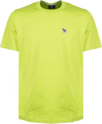 Paul Smith Limegr&uuml;nes T-Shirt mit Zebra-Logo - - Tops - Herren - Gr&uuml;n - 2XL