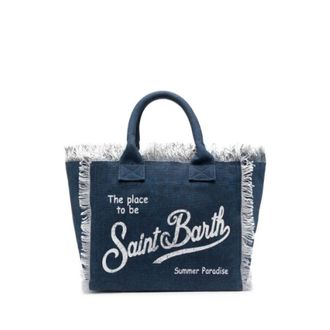 MC2 Saint Barth Fringed Vanity Shopper - - Bags - Damen - Blau - ONE SIZE