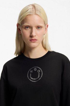 HUGO BOSS T-Shirt Oversized Tee mit Strassbesatz