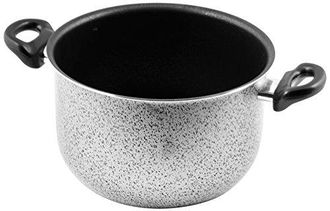 hOme Salt NPepper Casserole Antiadhérente, Aluminium, 17 litres, Noir/Gris, 24 cm