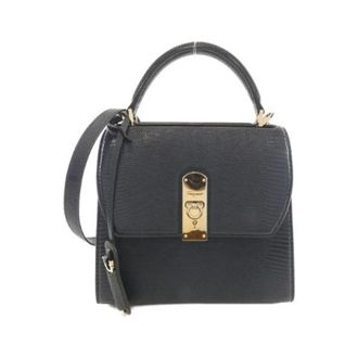 Ferragamo Sac bandouli&egrave;re en cuir de veau Pre-owned - Femme - Pre-owned - Bleu - Taille: ONE Size