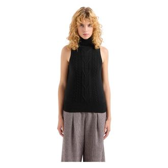 A|X Armani Exchange Wolle-Mix Trikot-Rollkragenweste - - Knitwear - Damen - Schwarzk - S