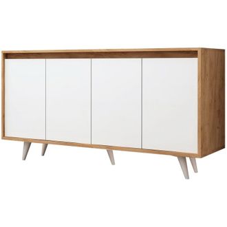 Habitat et Jardin Buffet en bois Shans - 140 x 40 x 86 cm - Blanc