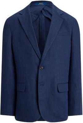 Polo Ralph Lauren Blazer cintr&eacute; en lin m&eacute;lang&eacute;