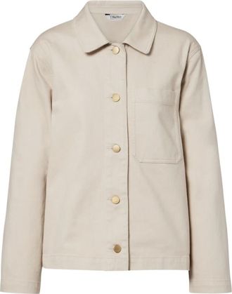 Max Mara Femme, Vestes, Beige, Taille: 38 FR Sobrecamisa Fascino de denim