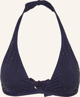 Vilebrequin Neckholder-Bikini-Top Sparkling Relief Flecha Mit Schmucksteinen blau