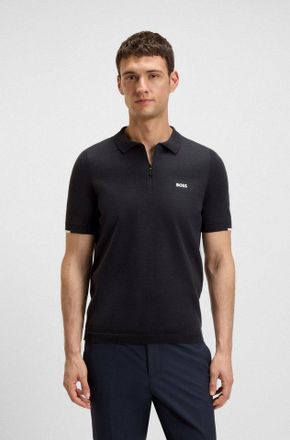 HUGO BOSS Kurzarmpullover K Ever-X PS mit Perforierungen zur Bel&uuml;ftung