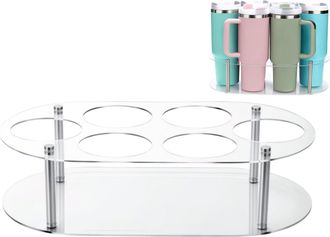 Generico Tumbler Organizer, Flaschenhalter und Gl&auml;ser, Getr&auml;nkehalter mit 6 F&auml;chern f&uuml;r Organisation und Aufbewahrung auf der Arbeitsplatte, K&uuml;chentisch oder S