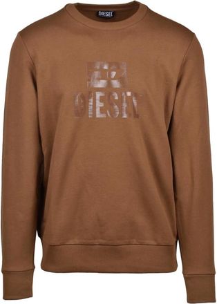 Diesel Homme, Sweatshirts et sweats &agrave; capuche, Brun, Taille: 2XL Felpa Girocollo