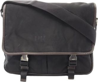Prada unisex, Pre-owned, Noir, Taille: ONE Size Sac bandouli&egrave;re en toile Pre-owned