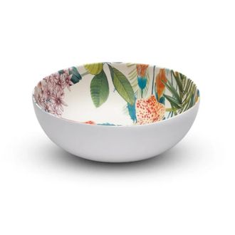 Serafino Zani Set mit 2 K&uuml;chensch&uuml;sseln, mittlere Sch&uuml;sseln, Obst, aus Melamin, tropisches Blumendekor, Modell: Garden Touch-Mel Emporio Zani