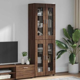 vidaXL vidaXL Haut Armoire avec &eacute;tag&egrave;re FLORIN Ch&ecirc;ne brun 60 x 35 x 182 cm