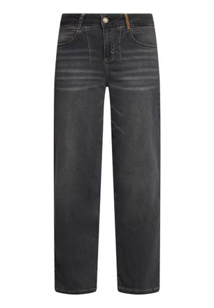 Cartoon Damen Used Look-Jeans mit Waschung 40, Black Denim