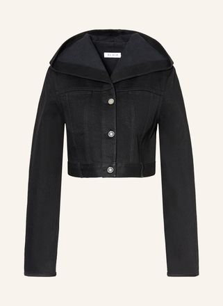 Alaia Ala&iuml;a Cropped-Jeansjacke schwarz