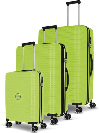 Travelite Hartschalen Kofferset 3teilig, 4 Rollen, ORBITA, Trolleys mit bruchsicherer Schale und praktischer Inneneinteilung, TSA Schloss, Koffer Größen L/M/S