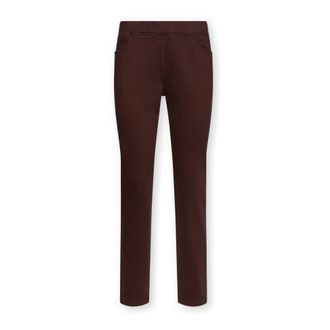 Elena Miro Schmal geschnittene Baumwollmischung Twill-Hose - - Trousers - Damen - Rot - M