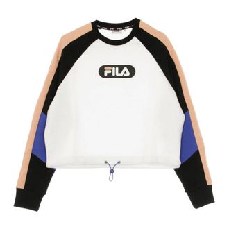 Fila Femme, Sweatshirts et sweats à capuche, Multicolore, Taille: 40 FR SweaT-shirt ras du cou court à blocs de couleurs