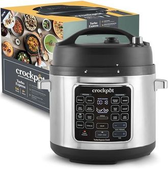 Crock-pot Crockpot Turbo Express Multikocher | 14-in-1-Zubereitungsm&ouml;glichkeiten | Schongarer, Dampfreiniger, Schnellkochtopf & mehr | 5,6 l (mehr als 6 Persone