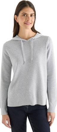 Cecil Jacquard Hoodie mit Glitzer Luna Grey Melange XXL
