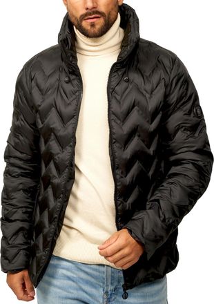 SOULSTAR Herren Winterjacke als Steppjacke mit Stehkragen - Pufferjacke f&uuml;r M&auml;nner - Mens Jacket S2_NIMBUS-Black-XXL