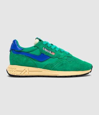 Autry Baskets Reelwind Low Suede Net Emerald Dazzling Blue