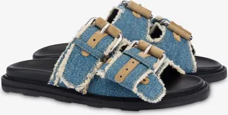 Moschino Sandales en jean - Bleu