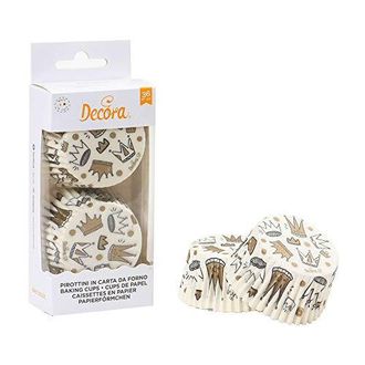 Decora 0339828 PAPIERFÖRMCHEN Krone 50 X 32 MM 36ST, Paper