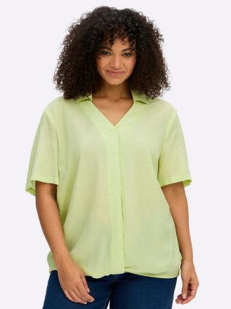 Sheego Klassische Bluse Tunika Kurzarm