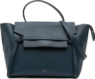 Celine Hobo Bags - Mini Grained Calfskin Belt Bag - Gr. unisize - in Blau - f&uuml;r Damen