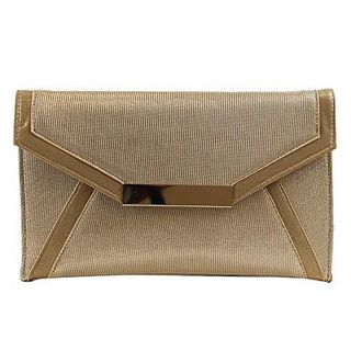 E. Ferri Bolso de Mano Metalizado, Sac à Main Femme métallisé, Or, 30x18 cm