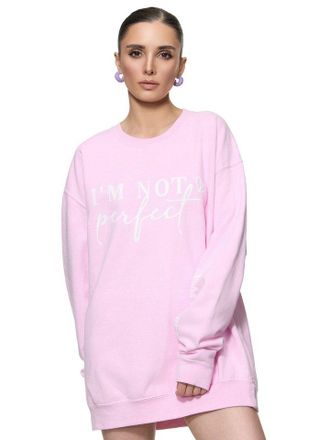 Worldclassca Sweatshirt Worldclassca Oversized Sweatshirt NOT PERFECT Print Langarm Pullover PRINT I&acute;M NOT PERFECT - IM LIMITED EDITION