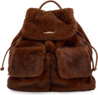 Herno Sac &agrave; dos en fausse fourrure - Femme - Sacs - Brun - Taille: ONE Size