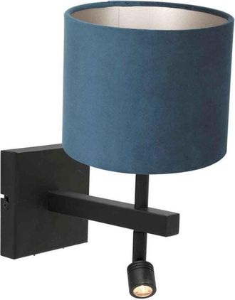 Steinhauer Steinhauer - Applique murale lampe de lecture lampe de lit lampe de chambre textile bleu noir mat
