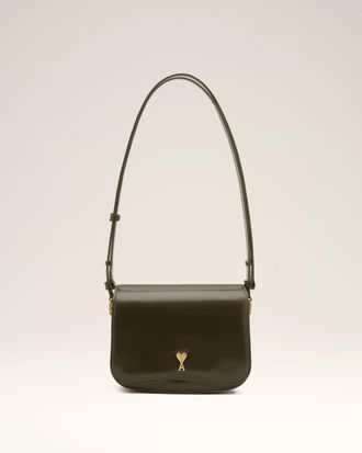 Ami Sac Paris Paris Vert en Cuir De Veau Kaki Fonce - TU - Unisex