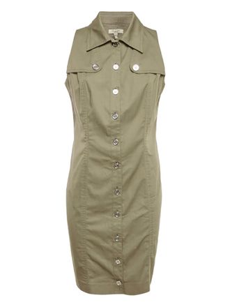 Burberry robe en coton &agrave; boutonni&egrave;re - Vert