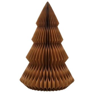 Mica Mica Decorations Sapin de No&euml;l en Papier - Christmas Tree Artificiel Pliable - H152 x &Oslash;104 cm - FSC Mix - Marron