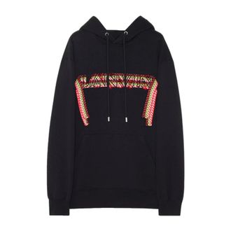 Lanvin Bestickter Oversize-Hoodie - - Sweatshirts & Hoodies - Herren - Schwarzk - L