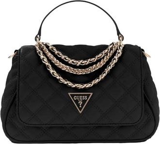 Guess sac &agrave; &eacute;paule bandouli&egrave;re sac &agrave; main Giully II Top Handle Flap Bag Black noir