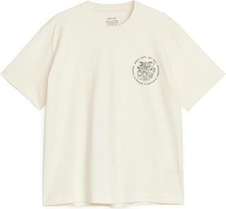 Arket CAFÉ T-Shirt Mit Print -Weiß