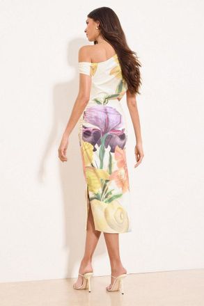 Lipsy Midikleid Lipsy x Mandy Sade gebl&uuml;mtes Midikleid (1-tlg)