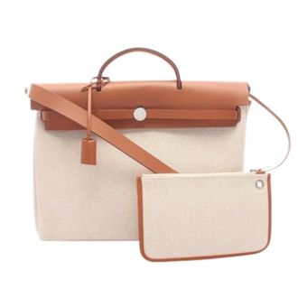 Herm&egrave;s Pre-owned Toile sacs-main - Femme - Pre-owned - Beige - Taille: ONE Size